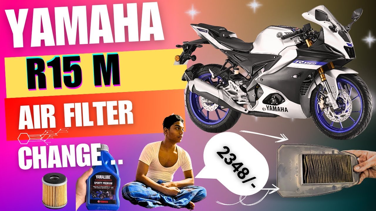 R15 V4 Air Filter Change || R15 M Service & Air Filter Cost #yamaha # ...