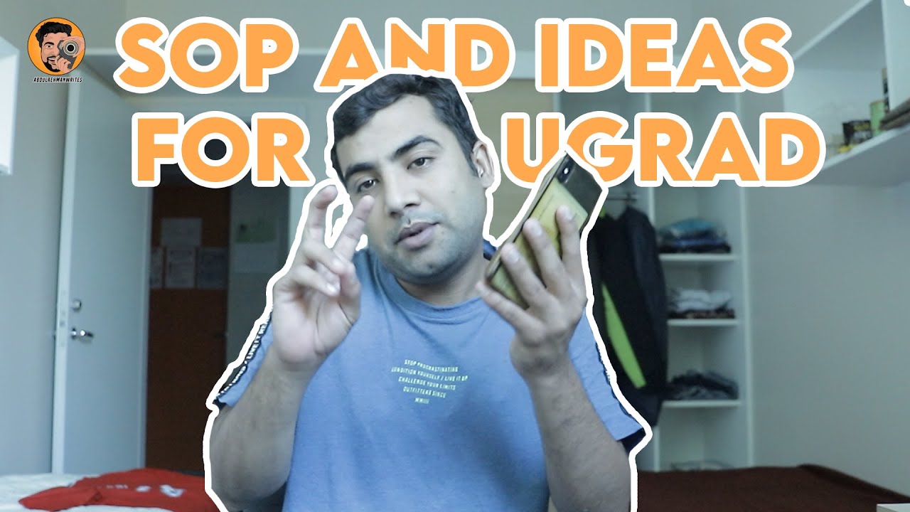 SOP and Ideas for UGRAD | #ugradapplication - YouTube