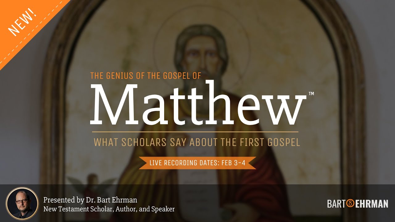 📣 Introducing "The Genius of Matthew" - A New Online Course by Bart ...