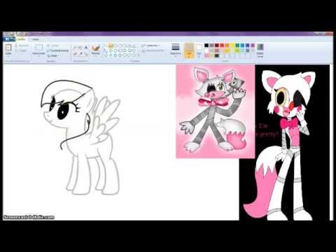 SpeedPaint Mangle(fnaf) versão pony - YouTube