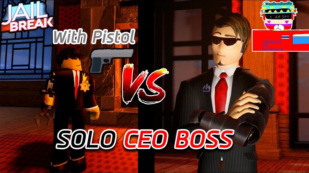R0BLOX Jailbreak👮‍♂️ SOLO CEO BOSS (With Pistol🔫) - YouTube