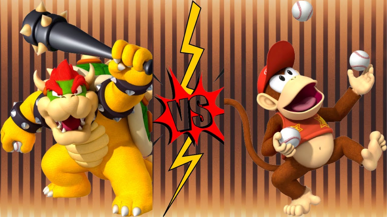 Mario Super Sluggers: Bowser Monsters vs Diddy Monkeys Gameplay HD ...