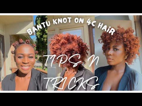 Bantu Knot Tutorial on 4C Hair - YouTube