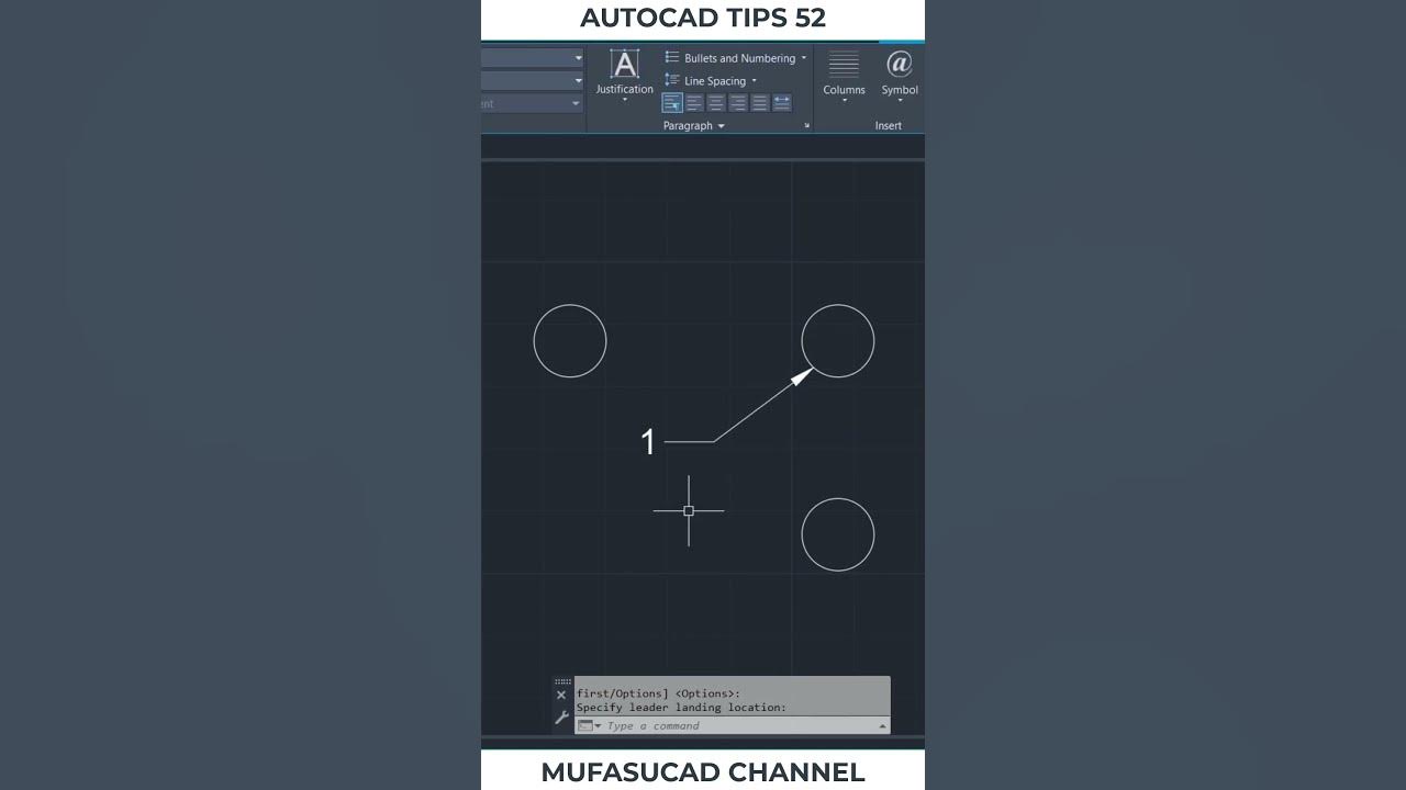 AutoCAD Tips 52 Multi Leader #Shorts - YouTube