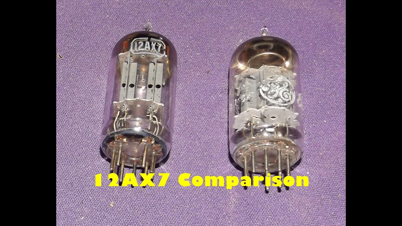 RCA Tall Plate 12AX7 vs GE ECC83 12AX7 Tube Comparison - YouTube