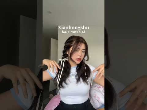 Cute xiaohongshu pigtails hairstyle! #xiaohongshu #shorts #hairstyle