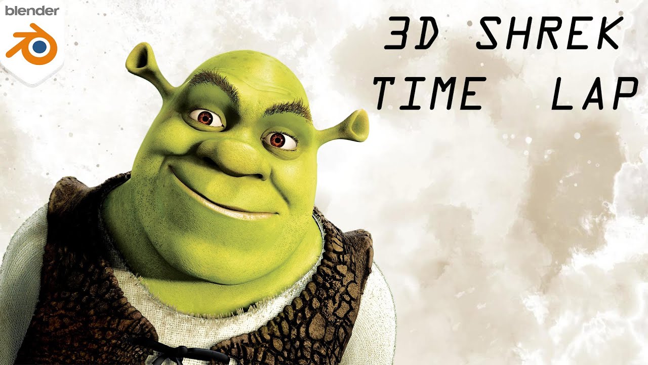 Shrek 3d model in blender time lap - YouTube