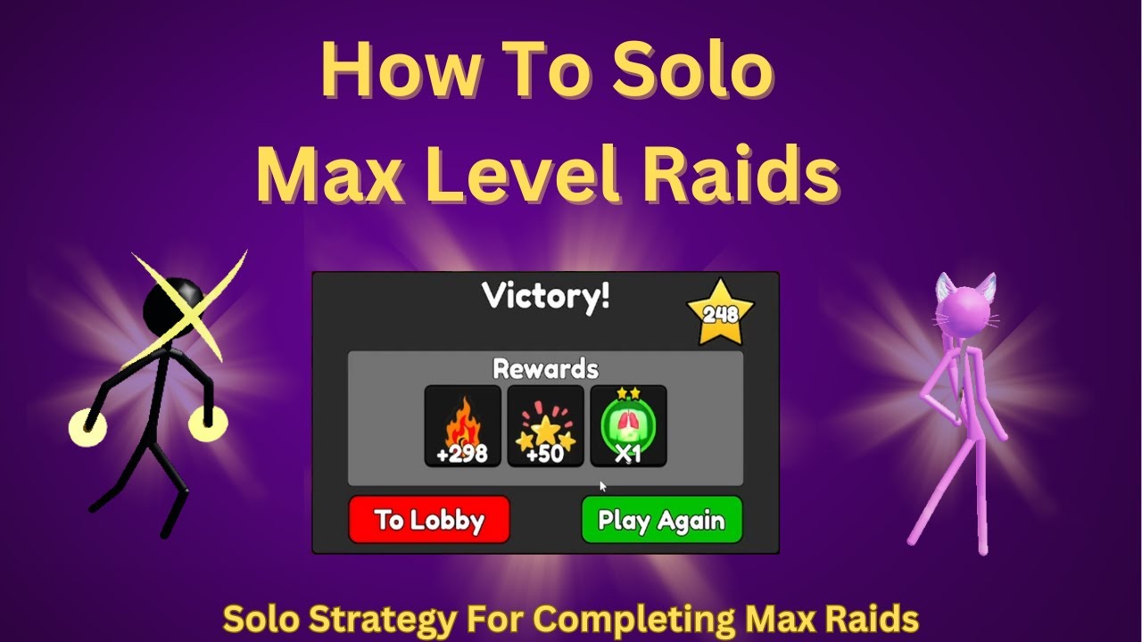 Stickman Tower Defense - How To Solo Max Level Raid - YouTube