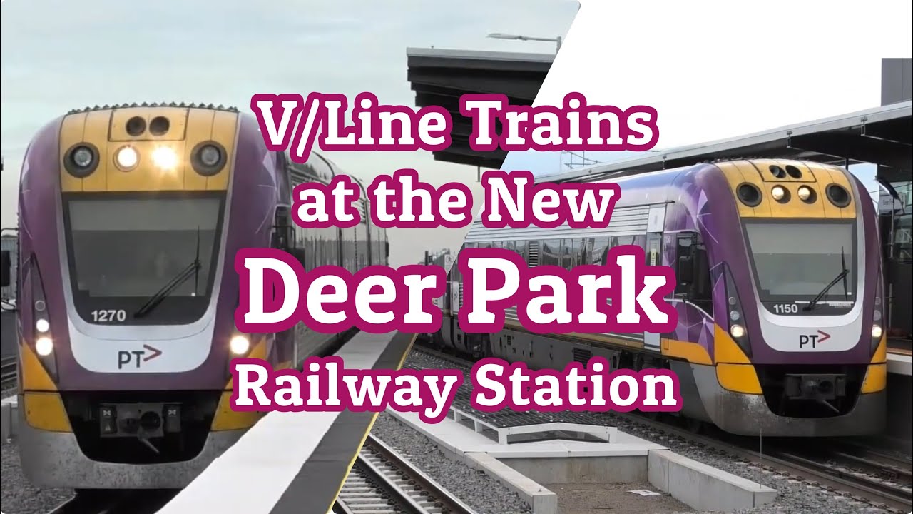 V/Line Trains at the New Deer Park Railway Station - YouTube