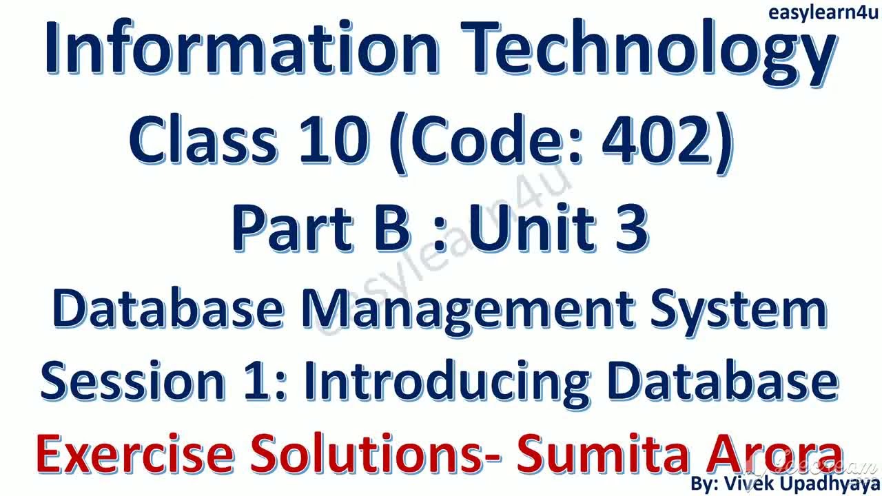 Class 10 | Database Session 1 Exercise Solution | Code 402 | Fully ...