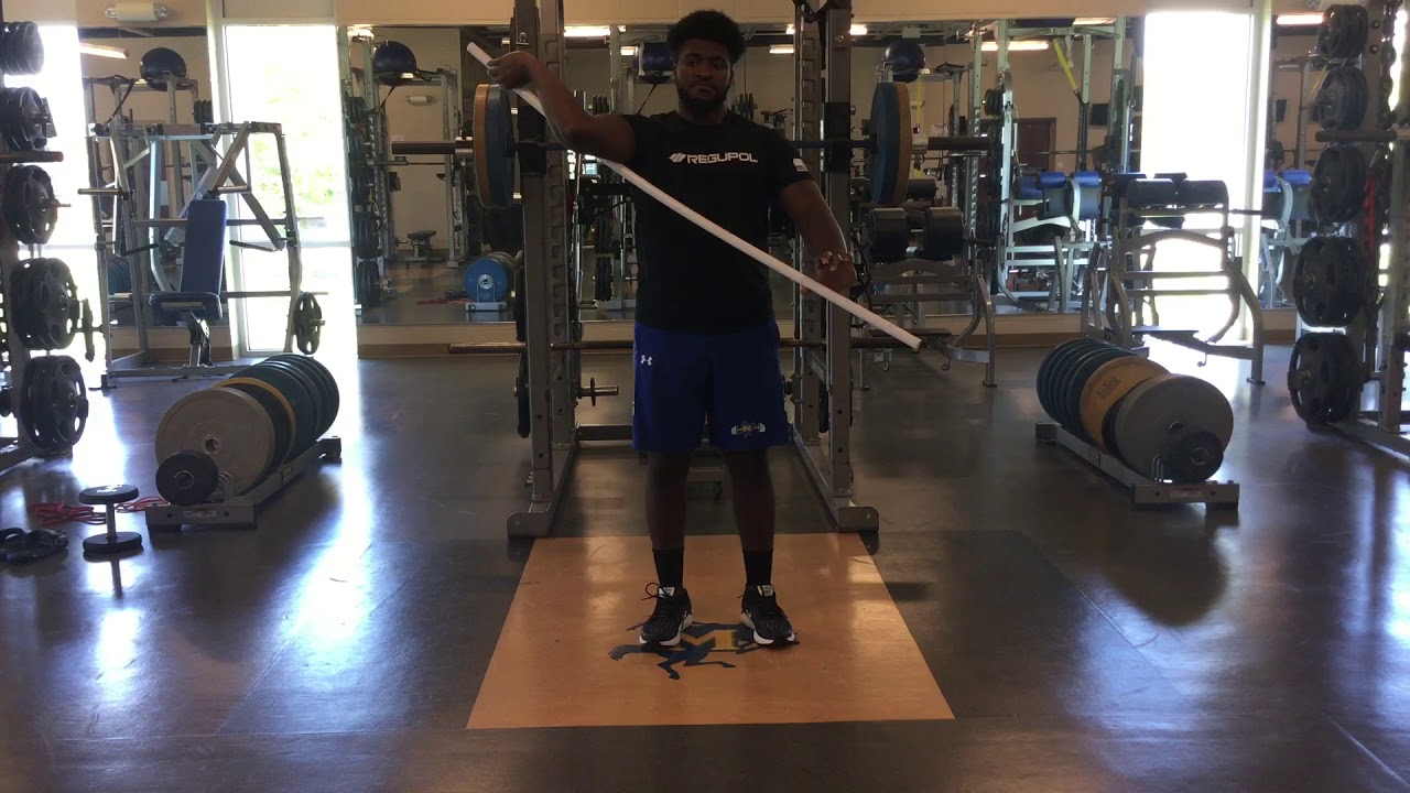 Dowel Rod External Rotation Stretch - YouTube
