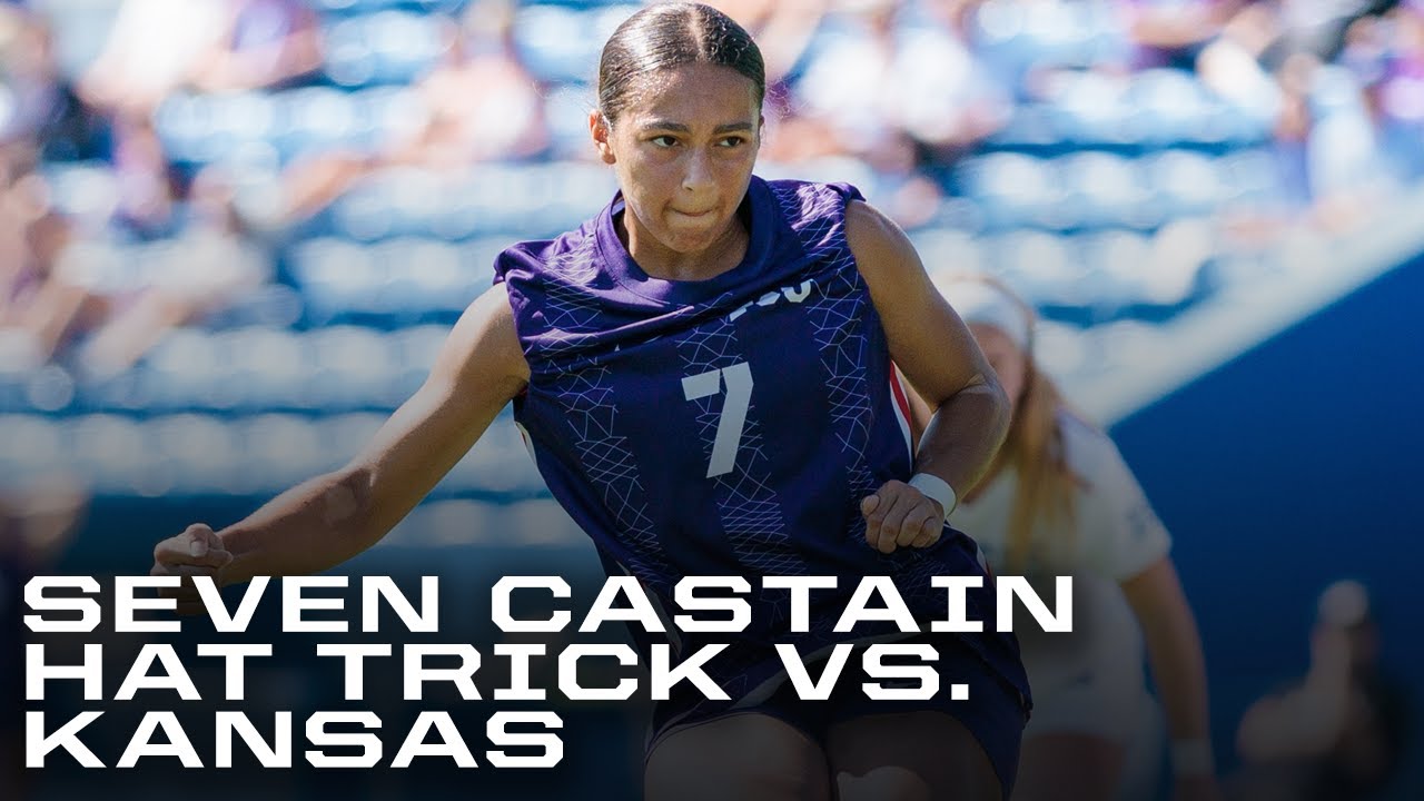 TCU's Seven Castain Drops a Hat Trick vs. #14 Kansas - YouTube