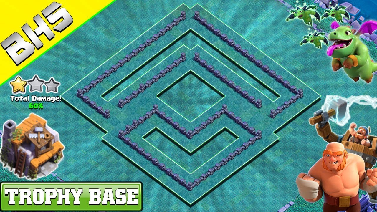 NEW Builder Hall 5 Base (BH5 Base) 2019 - Clash of Clans - YouTube