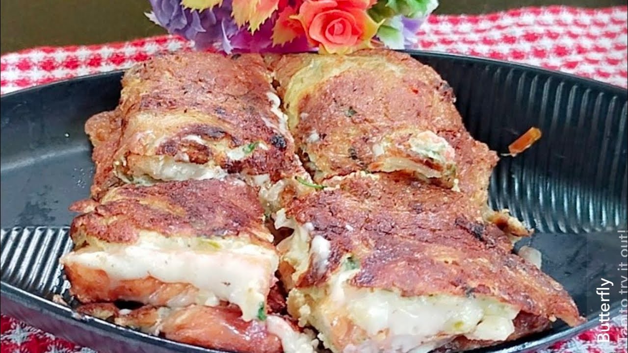 Cheese Bread Omelette Sandwich Recipe | Cheese Omelette (COOKING WITH ...