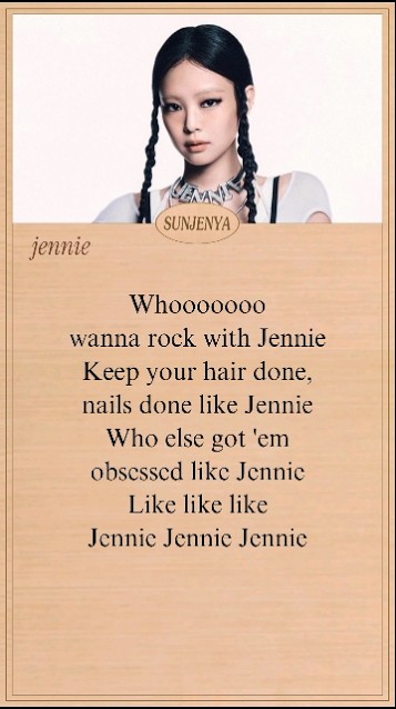 @jennierubyjane LIKE JENNIE LYRICS || who wanna rock with Jennie # ...