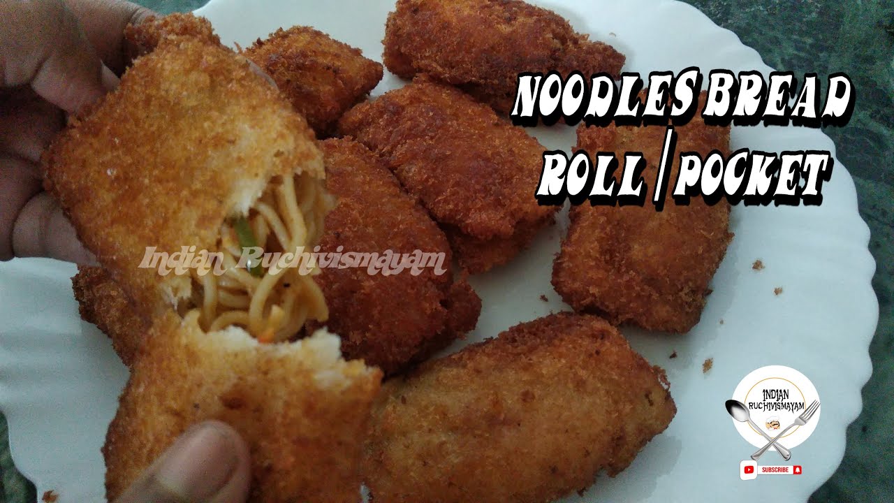 How to make noodles bread roll/pockets - YouTube