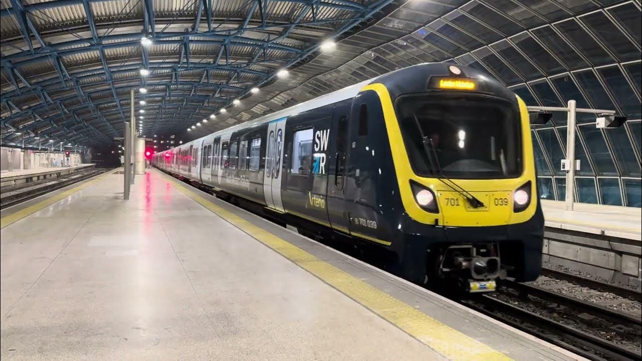 SWR Class 701 Arterio (701039) - Arrival into London Waterloo - YouTube