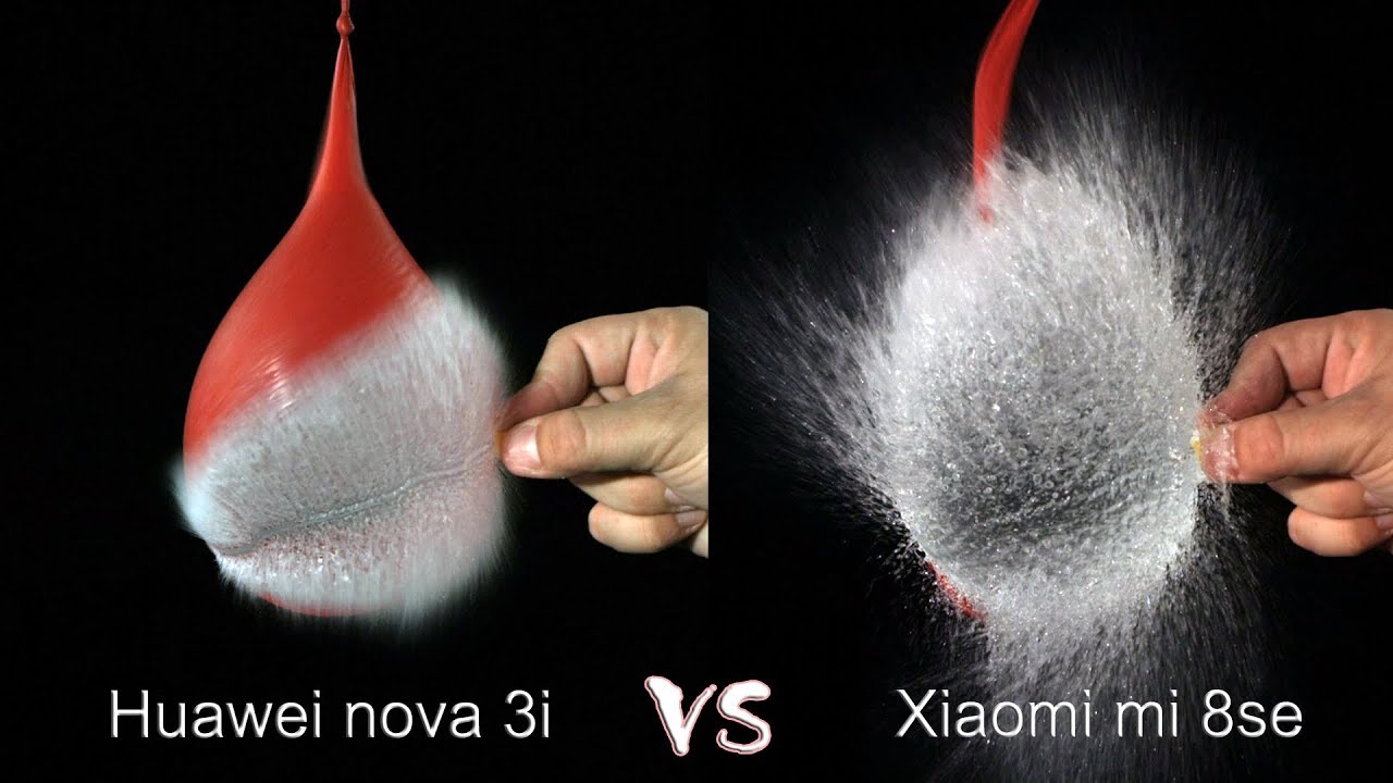 Huawei Nova 3i vs Xiaomi Mi 8 SE Slow Motion Comparison | Slow Mo Guys ...