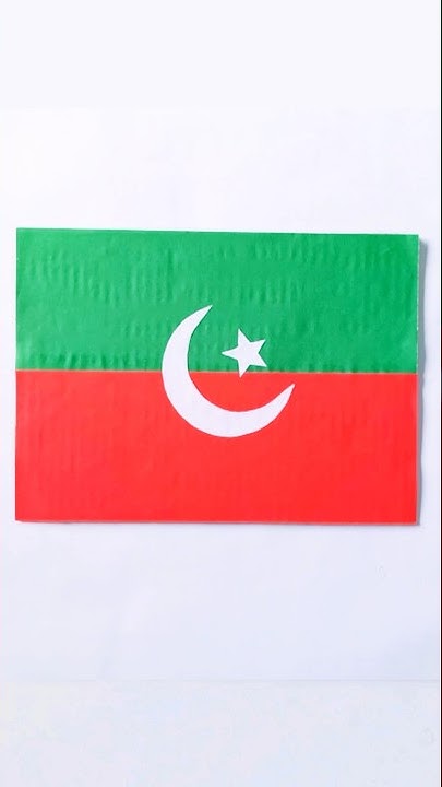 How To Make Pti Flag From Paper | How To Make Pti Flag Craft | Imran ...