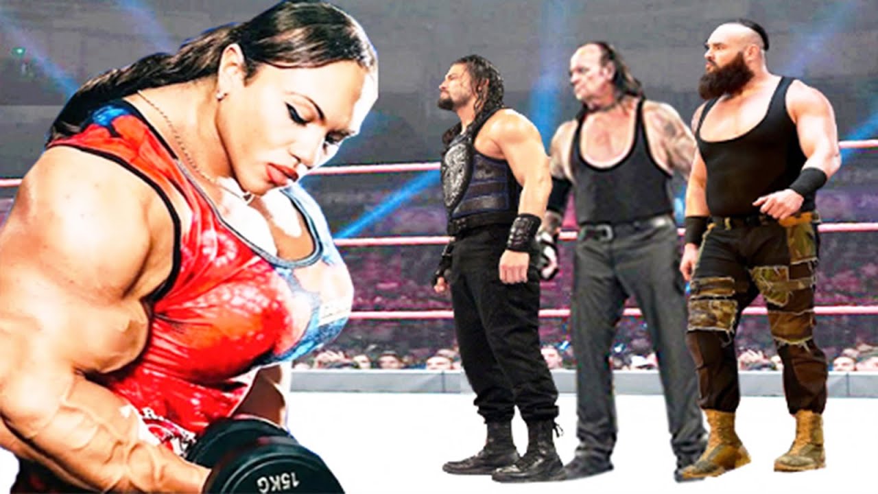 Steroid Girl vs Roman Reigns, The Undertaker & Braun Strowman - YouTube