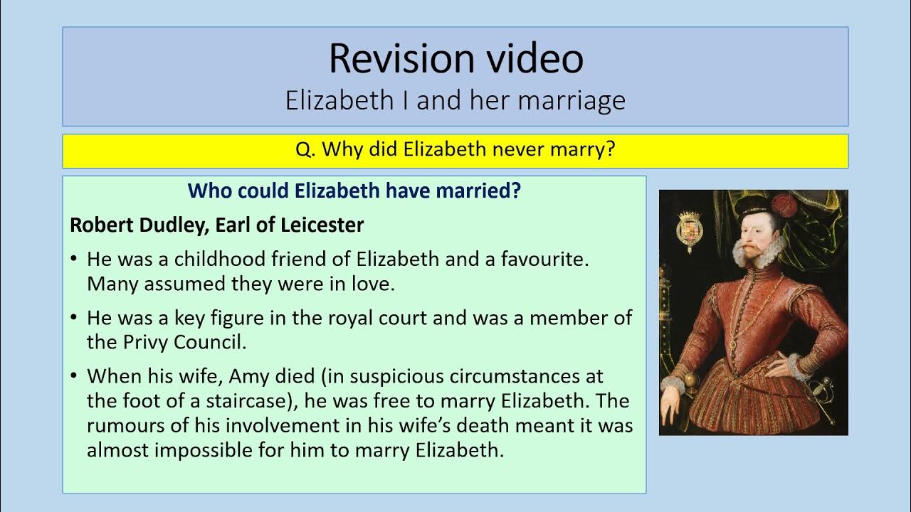 Why did Elizabeth I decide to not marry? - YouTube