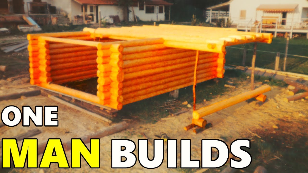 One Man Builds a Log House With His Own Hands - YouTube