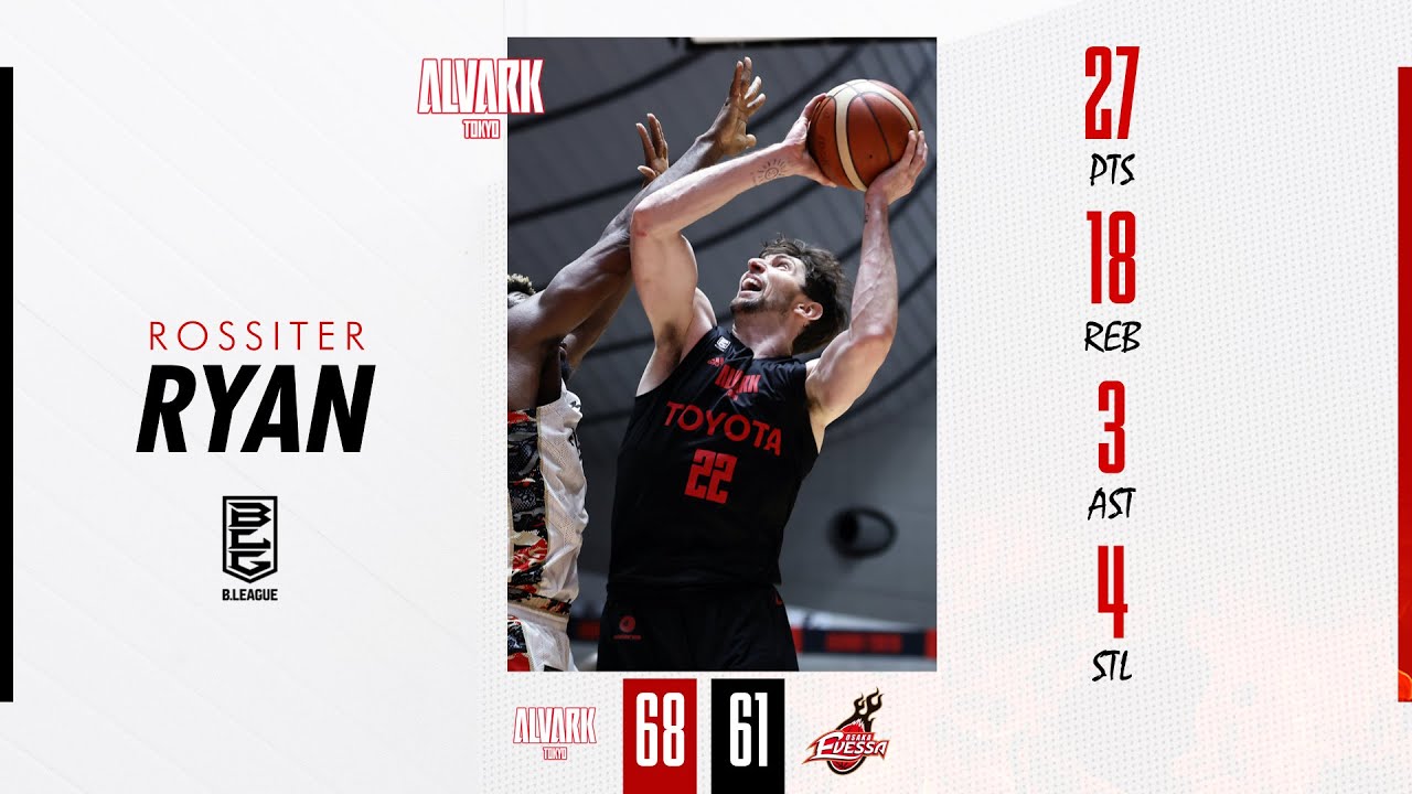 Ryan Rossiter records a double-double in win over Osaka Evessa｜5 ...