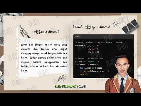 MATERI ARRAY SATU DIMENSI DAN ARRAY DUA DIMENSI - YouTube