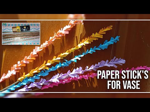 Paperwork|| paper Art || Paper stick| home decor with paper stick ...