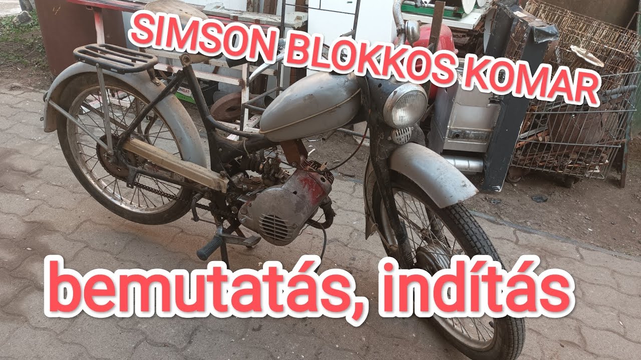 Simson motor Komar vázban...ez vajon működik? - YouTube