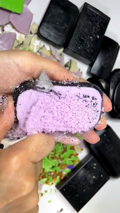 Soap cutting asmr oddely satisfaction - YouTube