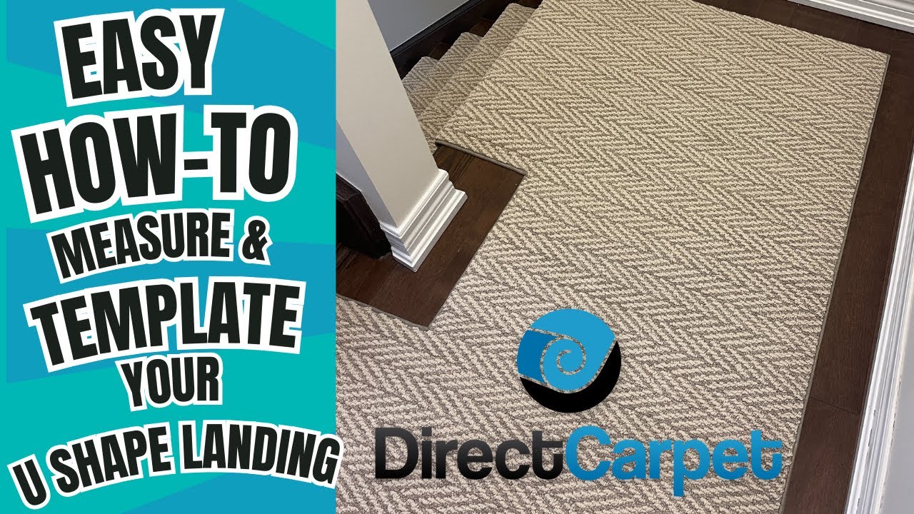 How To Template & Measure your U-Shaped Stair Runner Landing Tutorial ...