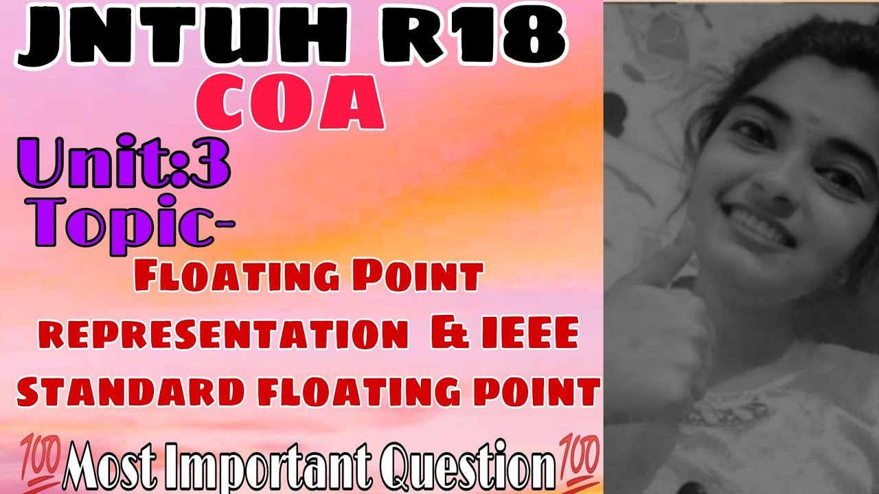 jntuh r18 coa unit3 floating point representation and IEEE standard ...