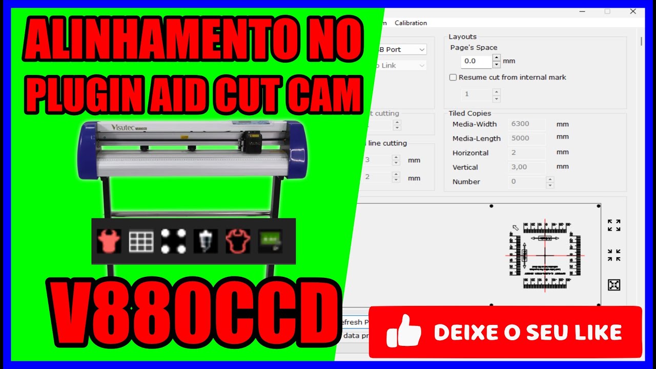 COMO FAZER O ALINHAMENTO DA PLOTTER VISUTEC V880CCD NO PLUGIN AID CUT - YouTube