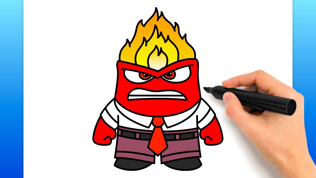 How To Draw Anger From Inside Out (Easy Drawing Tutorial) - YouTube