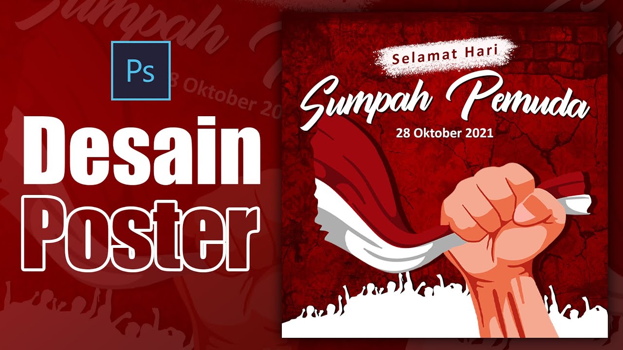 Tutorial Desain Poster Hari Sumpah Pemuda Dengan Photoshop | Desain ...