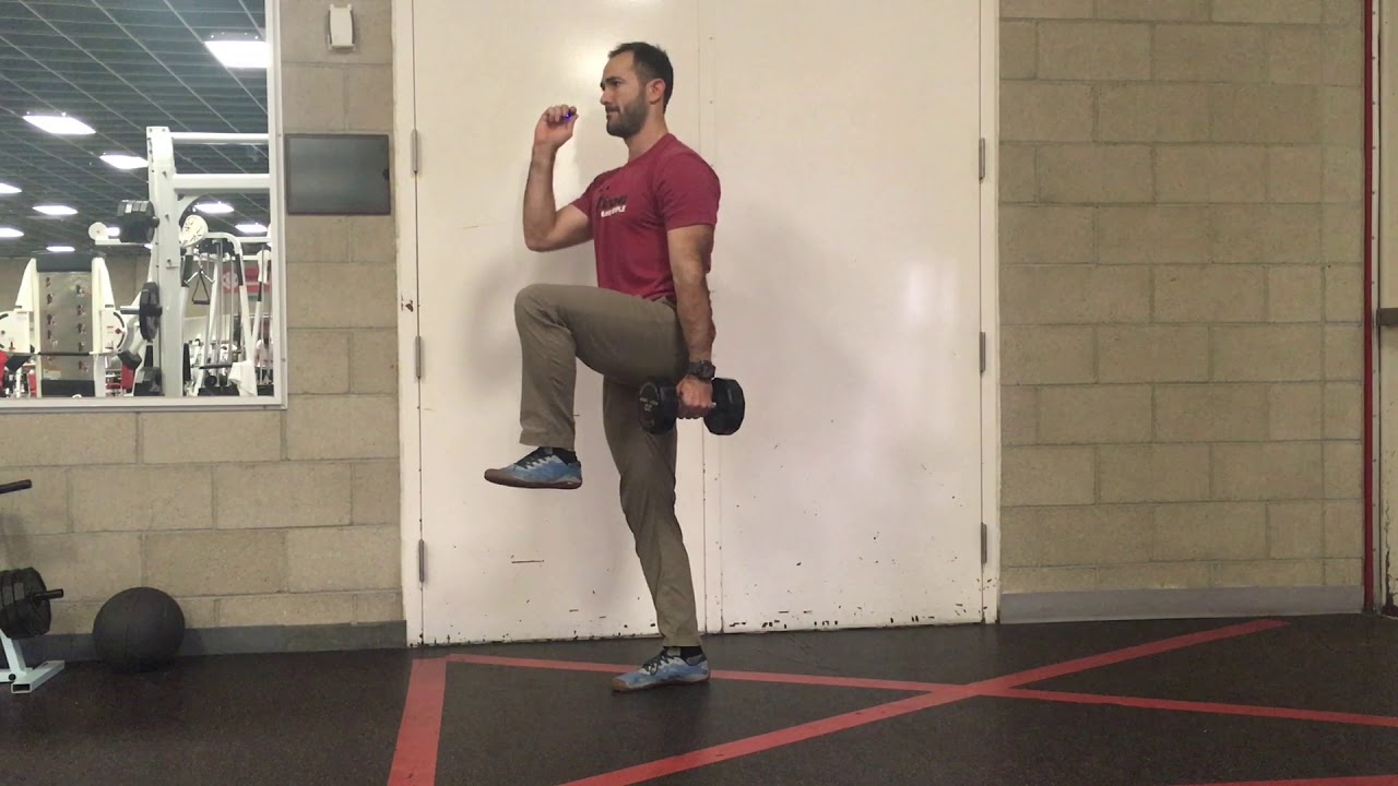 Contralateral Single Leg Deadlift to Post with Row - YouTube