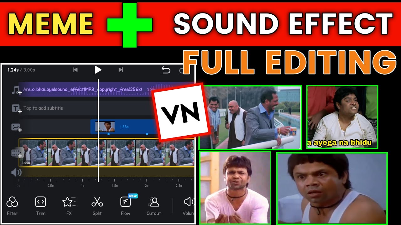 comedy video me Meme or sound effect kaise lagaye | How to add meme in ...