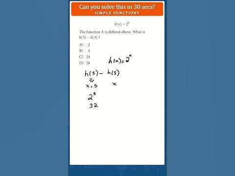 Can you solve this in 30 seconds | Simple Functions #shorts #satprep # ...
