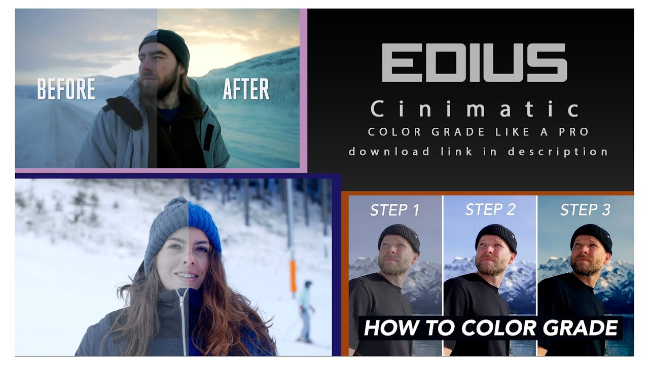 EDIUS CINIMATIC Color Grading 180 LUTS - YouTube