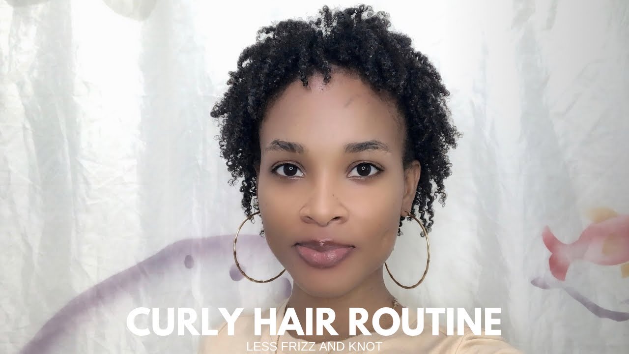 MY CURLY HAIR ROUTINE | NO PART STYLING+LESS FRIZZ & KNOT - YouTube