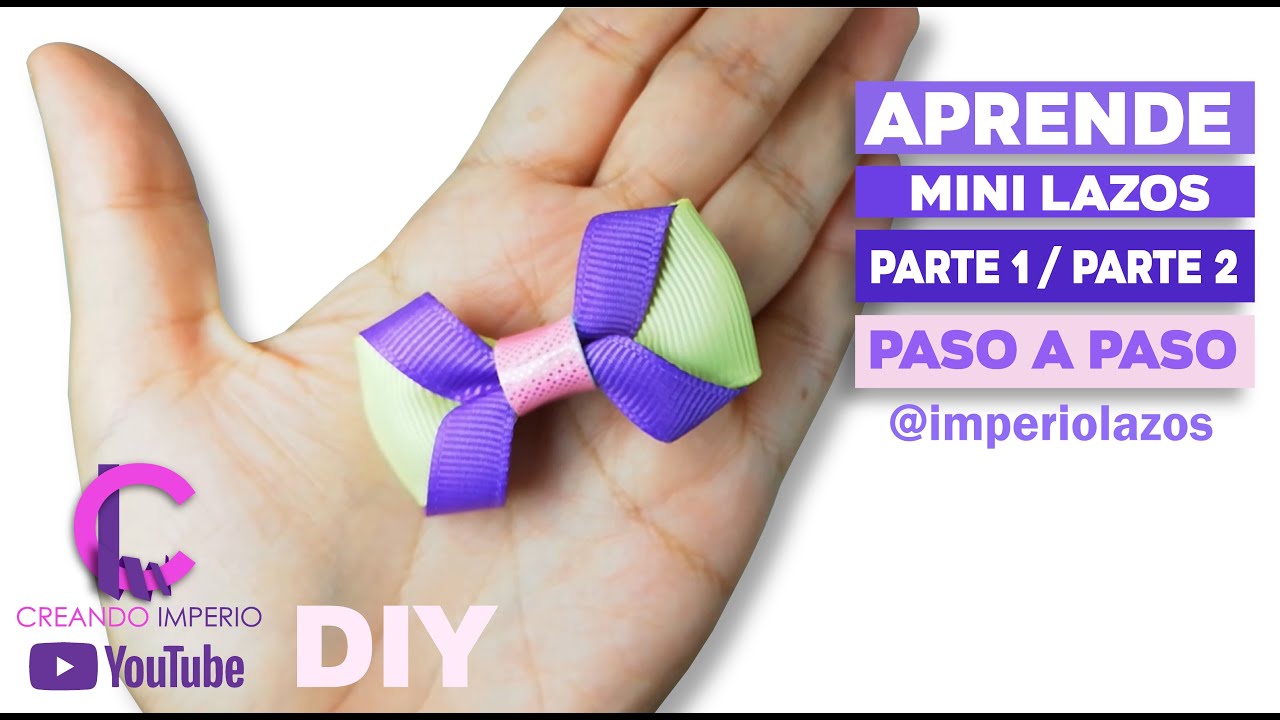 DIY - COMO HACER LAZOS MINI - Lazos miniatura para niñas (parte 1 ...