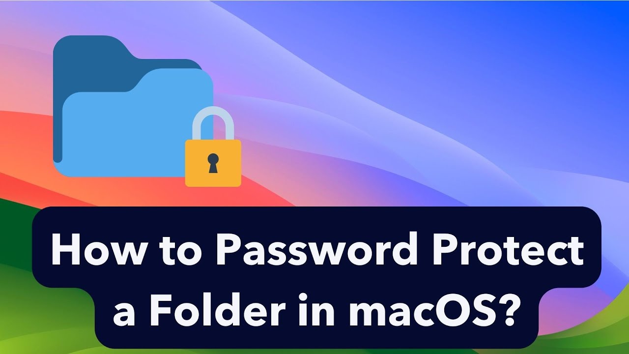 How to Password Protect a Folder in macOS? - YouTube