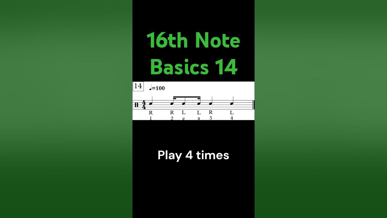 Rhythm Reading: 16th Note Basics 14 (100 bpm) #16thnotes #shorts # ...