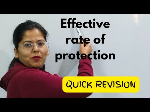 Effective rate of protection| Nominal rate of protection|Revision class ...