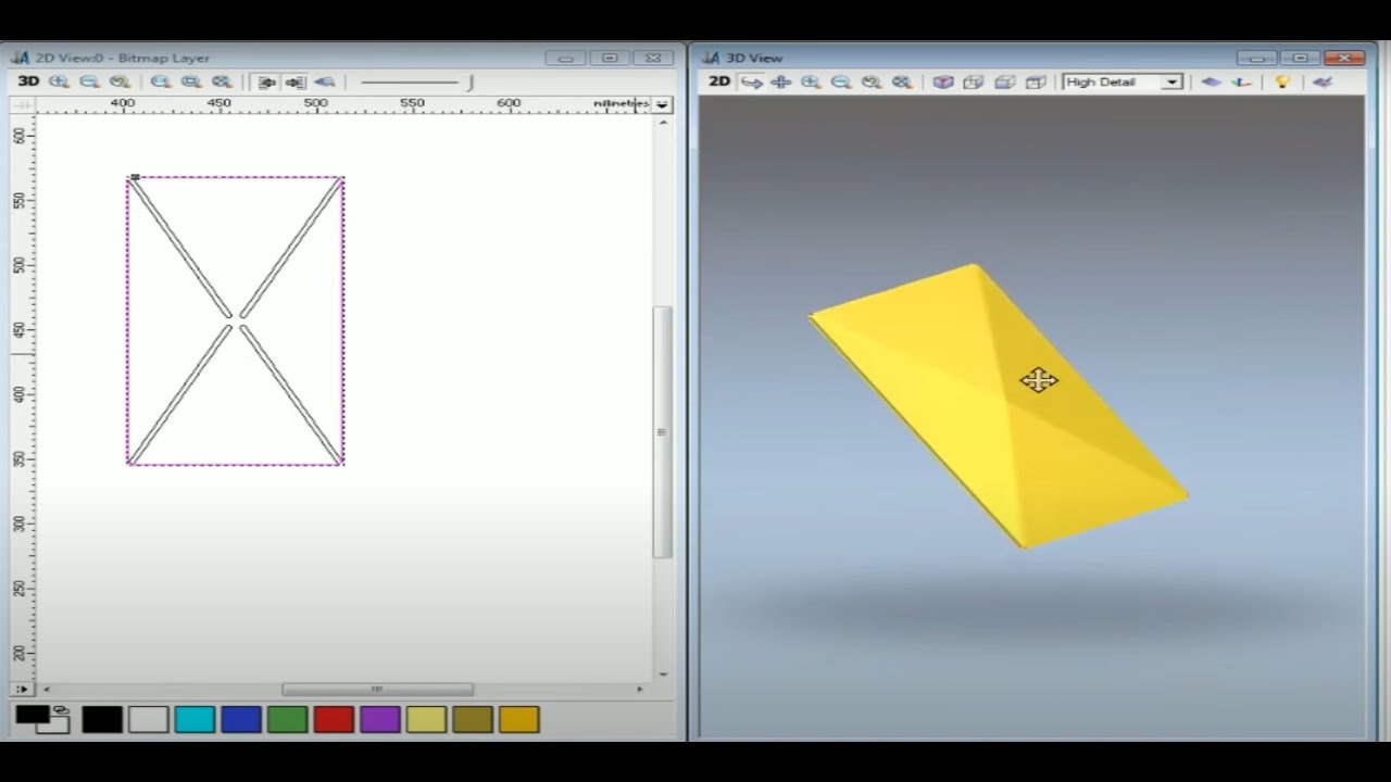 ARTCAM 3D CENTRE OFFSET PYRAMID MAKING TUTORIAL - YouTube