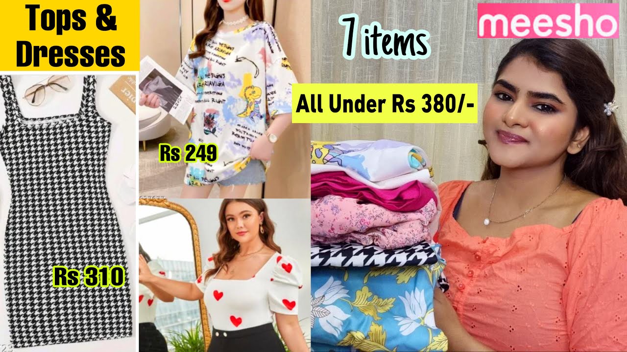 Meesho tops & dress under Rs 380 | Meesho Top haul | Meesho Dress haul ...