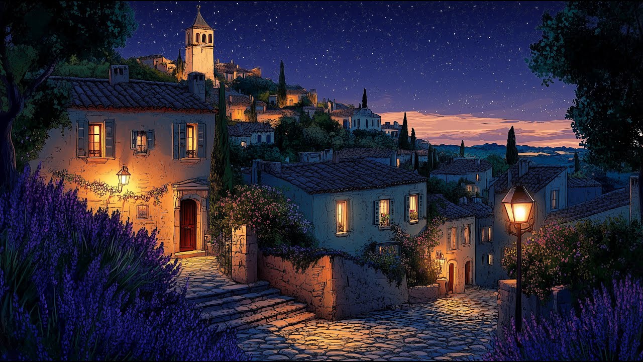 A Night in Provence: Lavender Fields and Classic Oldies Playing from ...