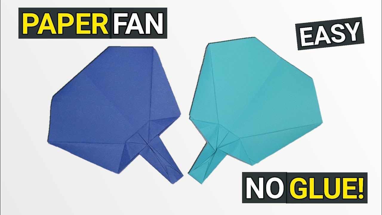 Make a Paper Fan in a Minutes - No Glue, No Cutting! - YouTube