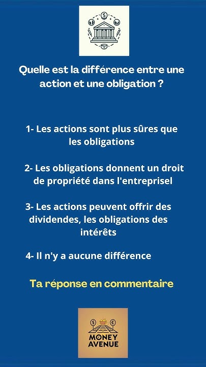 Quelle est la différence entre une action et une obligation ? - YouTube